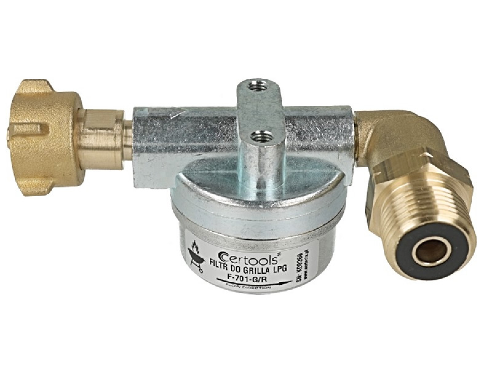 FILTRU GAZ CERTOOLS F-701-W1 PT. BUTELIE/GRATAR CAMPING (CU COT LA 90 GRADE PE DREAPTA ...